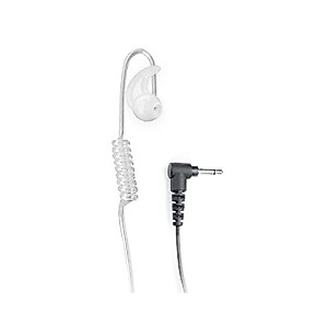 Radio Earpiece, 3.5mm Listen Only Coiled Acoustic Tube Earpiece by Earphone Connection, Fox EP1089SC, Compatible with Shoulder Speaker Microphones, Law Enforcement Police Patrol Privacy Surveillance