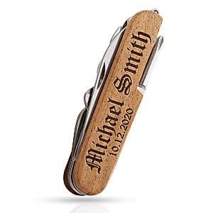 Engraved Pocket Knife, Personalized 8-Function Multi-Tool Pocket Knife, Christmas Gifts for Men, Custom Knives, Engraved Names, Groomsmen Gift, Gift for Him