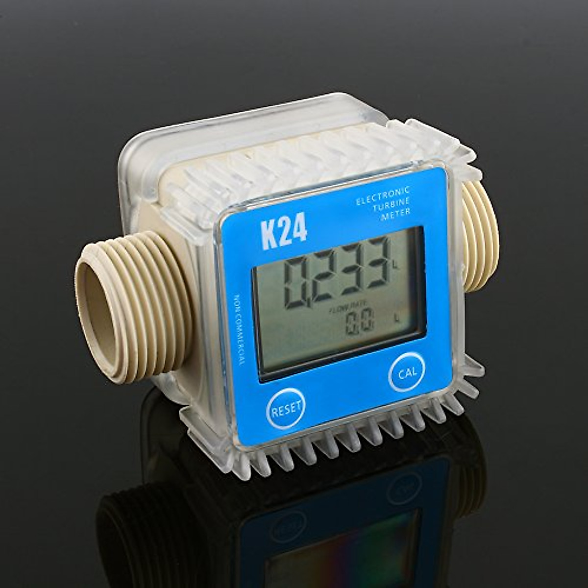 Estink Digital Flow Meter,Professional K24 Turbine Digital Fuel Flow Meter For Chemicals Water