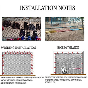 Cargo Net Rope Ladder Hemp Net, Child Safety Net, Anti-Fall Stair Nets, Fence Nets, Ceiling Decorative Nets, Hammocks,Mesh Hemp Rope Net Support Customization Safety Rope Net for Kids