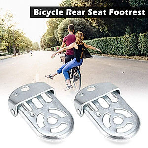 Lixada 1 Pair Bicycle Folding Foot Rest for Kids Bike Rear Seat Safety Footrest Foot Plates Pedals