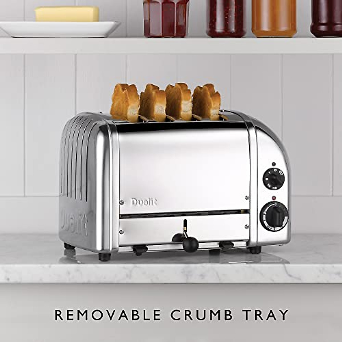 Dualit Classic NewGen Toaster, 4-Slice, Chrome