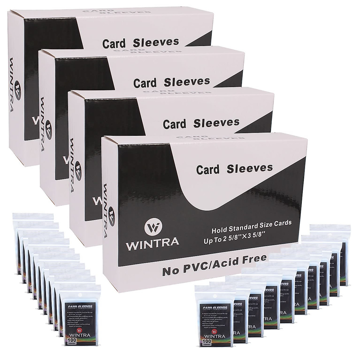 WINTRA Penny Card Sleeves, 2-5/8 x 3-5/8'' Soft Protective Sleeves, Ultra Clear Baseball Card Sleeves, Soft Card Protectors for Trading Cards (2000 count)