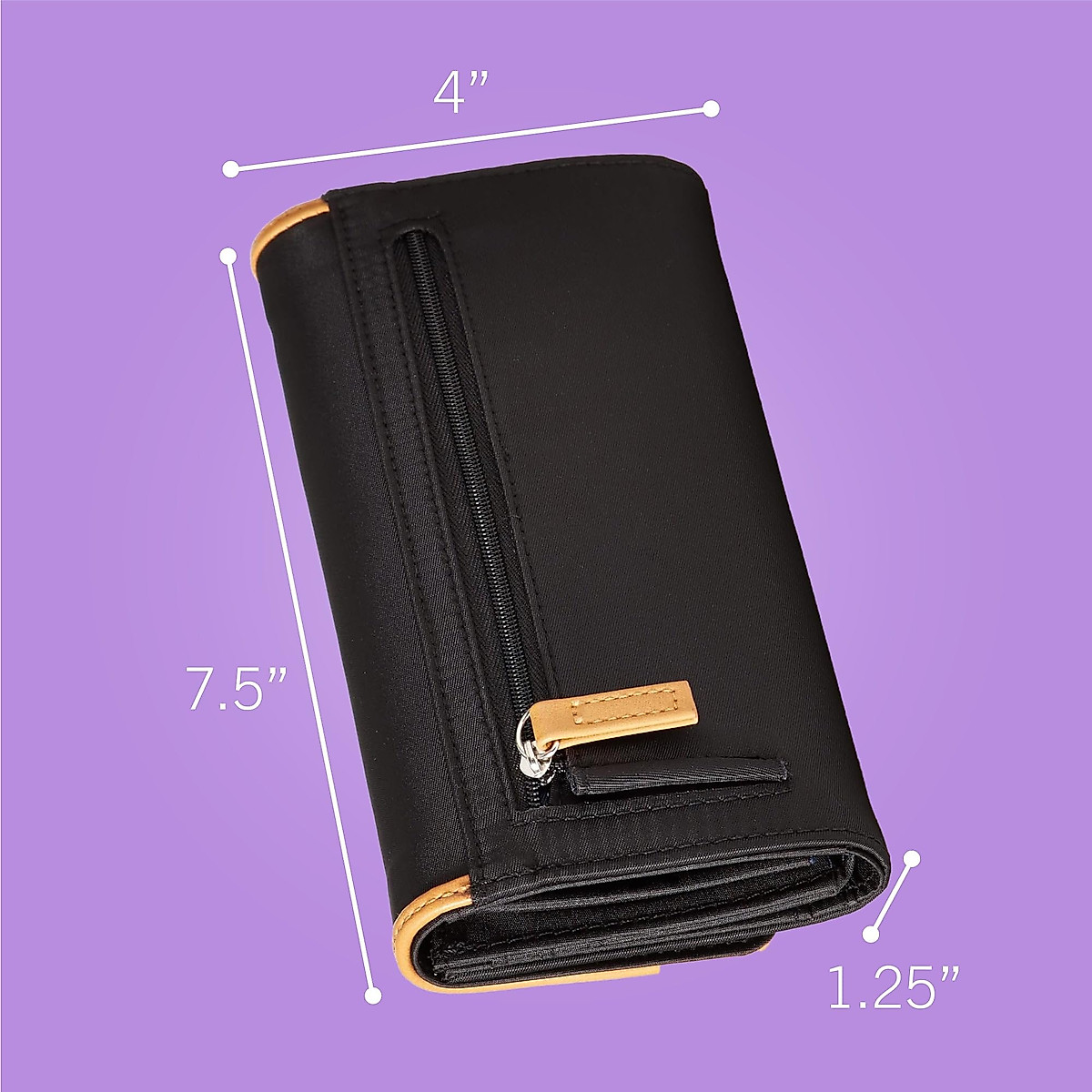 Nautica womens Carry-all The Perfect Carry All Money Manager Wallet Oraganizer with RFID Blocking Wallet, Black, One Size US