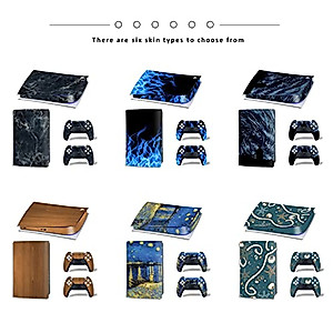PS5 Skin Digital Edition Console and Controller, PS5 Stickers Vinyl Decals for Playstation 5 Console and Controllers, Digital Edition (Line)