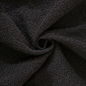 Artcest Set of 2 Decorative Boucle Like Square Throw Pillow Covers, Comfy Elegant Textured Zippered Cushion Cases for Couch Bed and Living Room Decor, 18"x18" (Black)