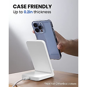 Wireless Charger, Wireless Charging Stand for iPhone 14/13/12 Pro Max/Pro/Mini, SE 11 X XR XS MAX 8 Plus, Wireless Phone Charger for Samsung S22/S21/S20/S10/S9+/Ultra, Note 20/10/9/8 (No AC Adapter)