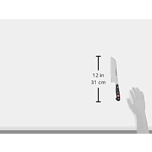 Wusthof Classic Santoku w/Board, One Size, Black, Stainless Steel