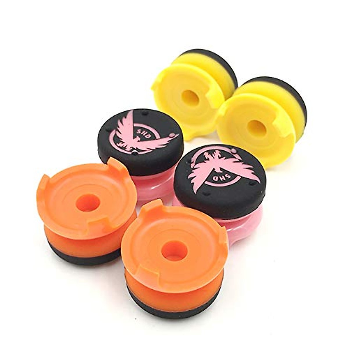 2 x High Extender Analog Thumbsticks Cap Thumb Stick Grips Joystick Cap Cover for Playstation 4 for PS4 Xbox 360 PS3 Controller (Red Eagle)