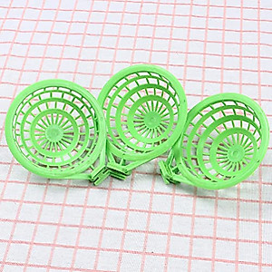 6pcs Plastic Canary Nest-Bird Nest Plastic Hollow Hanging Cage Eggs Hatching Tool Pan Finch Parrot Canary Pigeon Nest Bowl Green