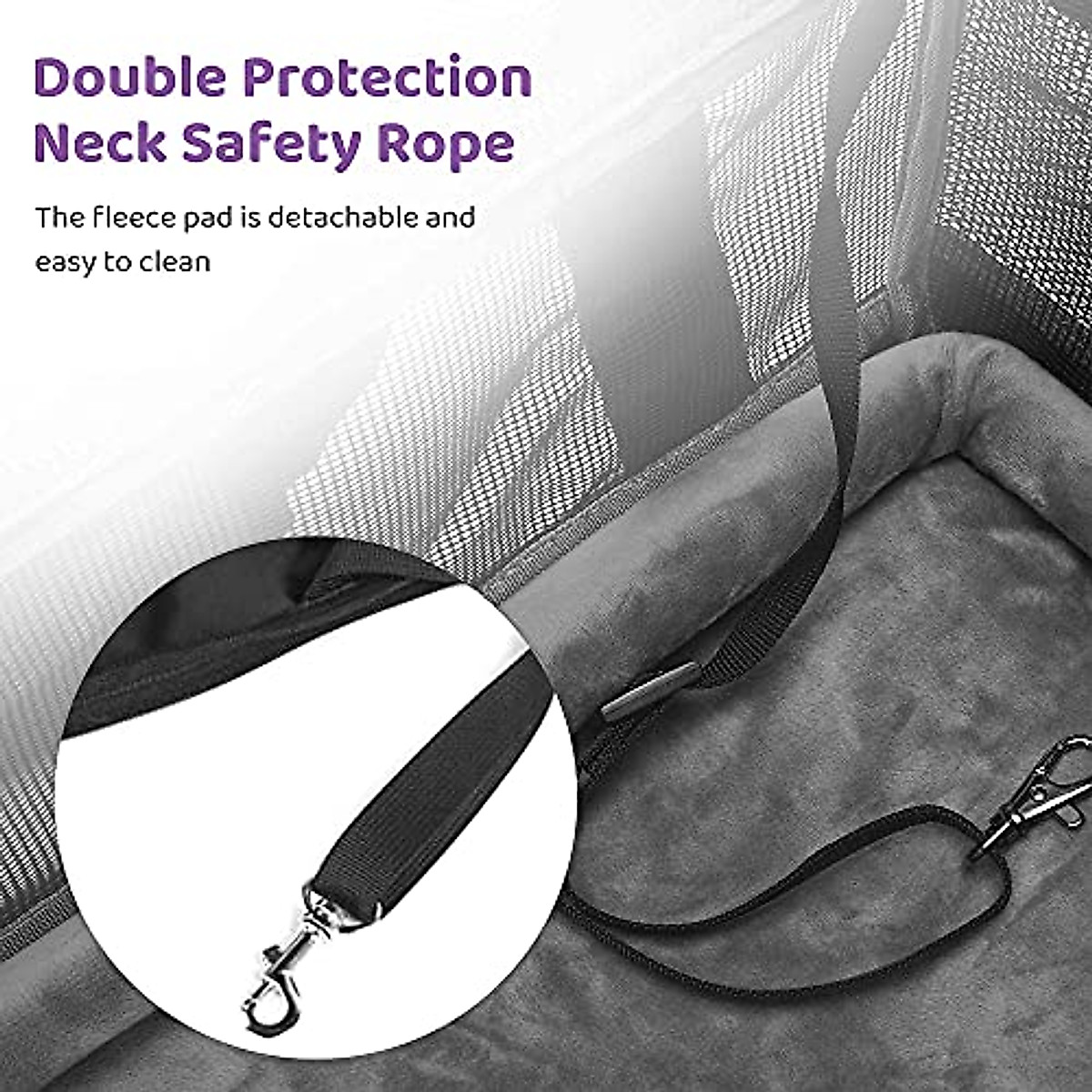 Wakytu Pet Carrier for Medium Large Cats and Dogs, Dog Carrier Travel Bag with Adequate Ventilation, 5 Mesh Windows, 3 Entrance, Locking Safety Zippers, Padded Shoulder and Carrying Strap, Large