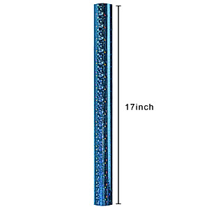 Merture 17 In X 32.8 Ft (46.5 sq.ft.) Holographic Space Wrapping Paper Roll, Blue Gift Wrap with Shining Galaxy Design for Birthday, Christmas, Father's Day, Halloween