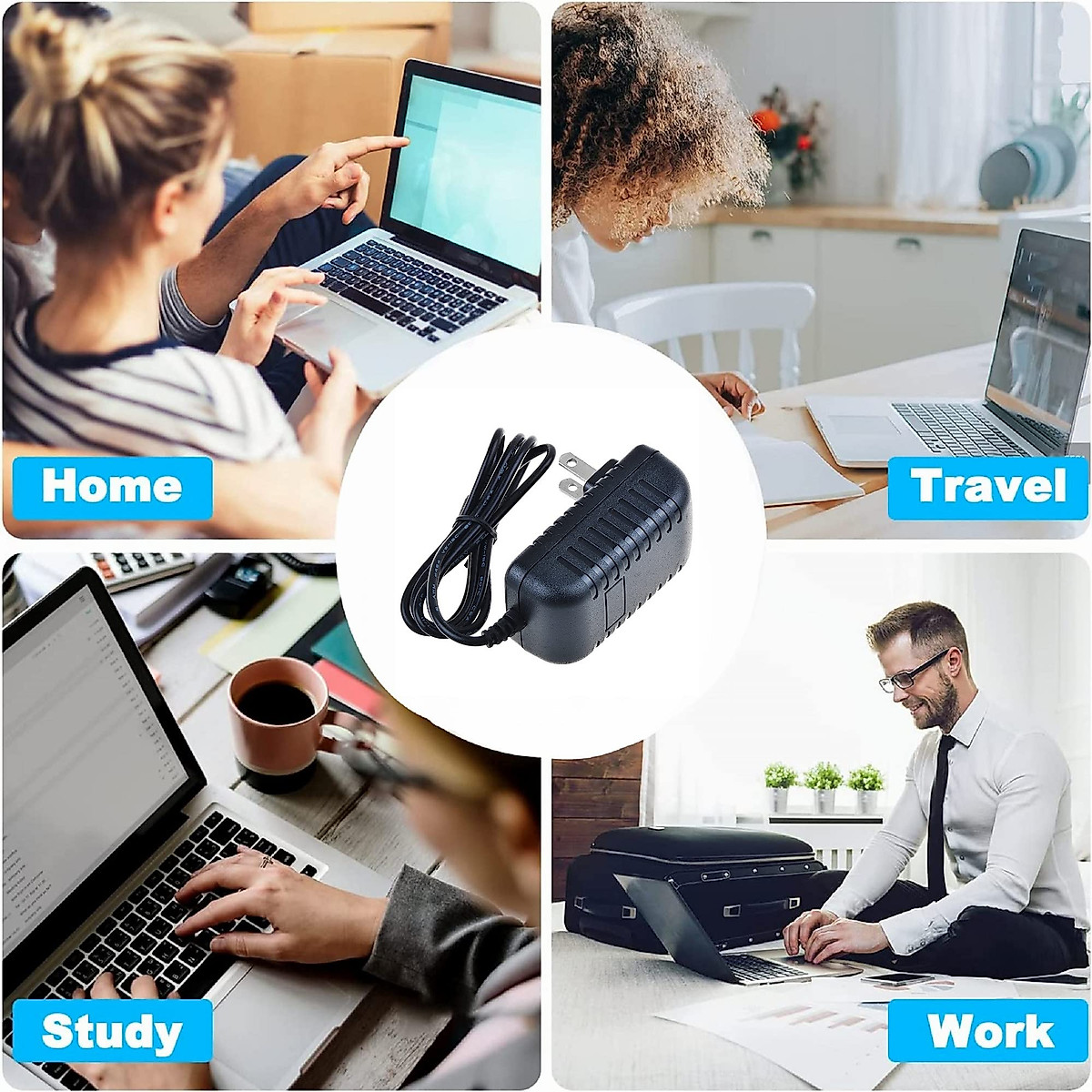 Dysead AC/DC Adapter for Panasonic KX-TGM420 KX-TGM420W KX-TGM420AZB Handset Amplified Bluetooth DECT 6.0 Digital Cordless Answering Phone Telephone System