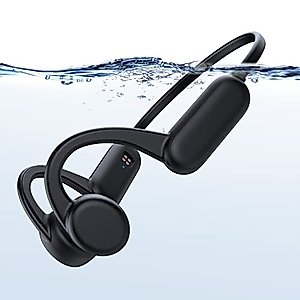 Bone Conduction Headphones, IPX8 Waterproof Headsets for Swimming, 8H Playtime, Open Ear Bluetooth Wireless Earphones with 8GB Flash Memory, for Running, Diving, Workout, Cycling