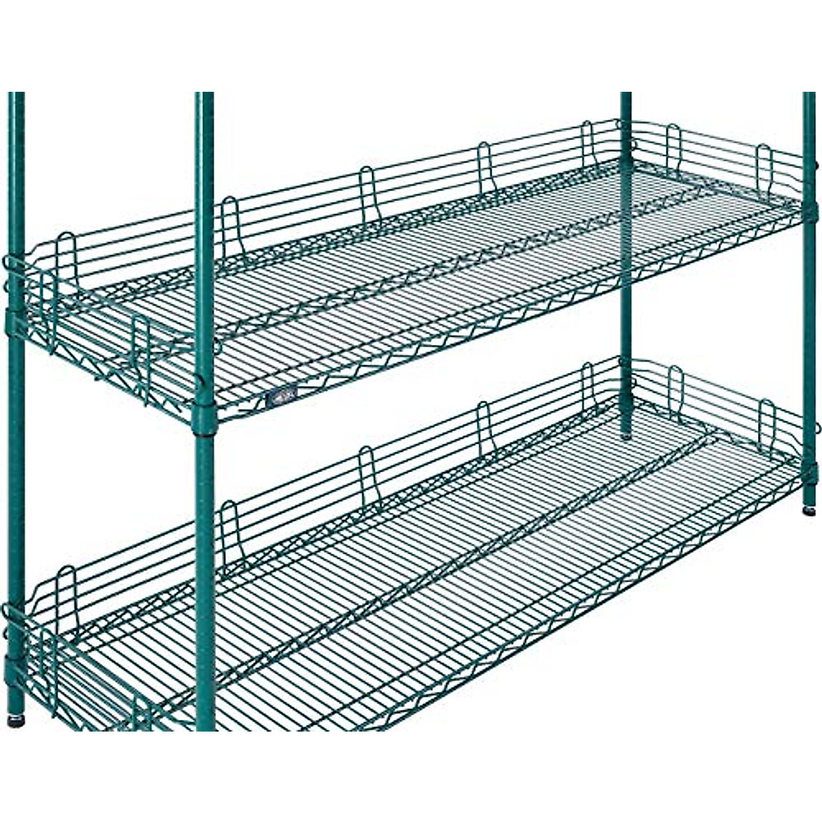 Nexel Wire Shelving, Green Epoxy, 60" W X 24" D X 74" H