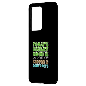 Galaxy S20 Ultra Coffee & Contracs Realtor Real Estate Agent Case