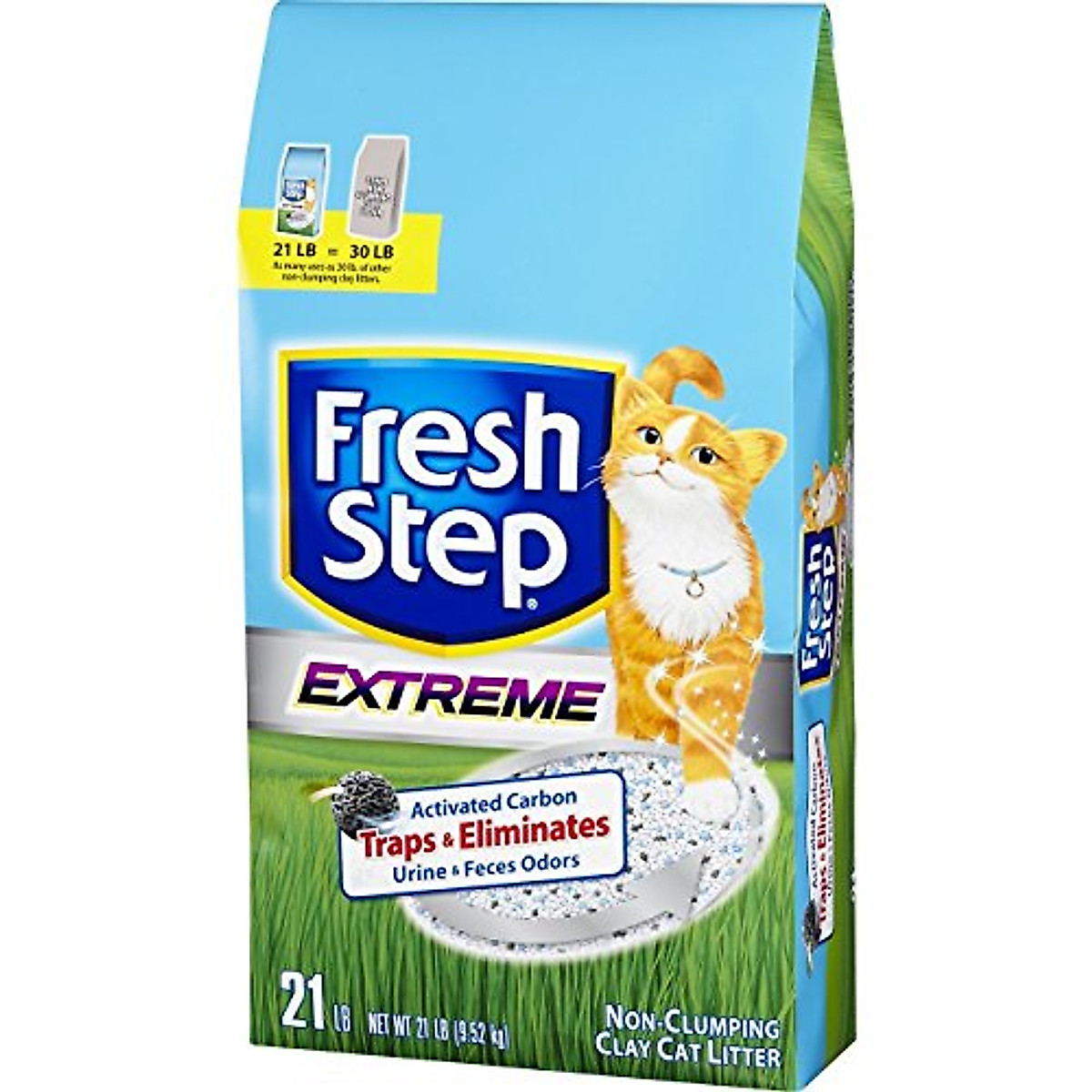 Fresh Step Extreme Clay, Non Clumping Cat Litter, Scented, 21 Pounds (2-Pack)