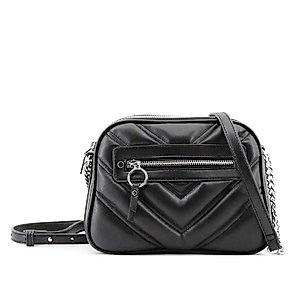 MAXWISE Women Zipper Pocket Crossbody Bag Shoulder Purse Fashion Travel Bag with Multi Pockets (Black)