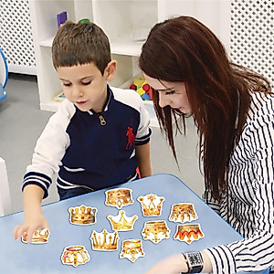 50Pcs Crown Stickers for Kids Water Bottle Laptop Princess Crown Dream Party Decoration Art Sticker Motorcycle Luggage Guitar Decal Skateboard Waterproof Vinyl Fairy Stickers for Teens Adults Crown