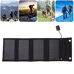 Portable Solar Panel, 10W Solar Folding Bag Charger IP65 Waterproof Monocrystalline Outdoor Solar Panel for Camping Cell Phone Tablet