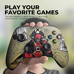 DreamController Deaddpool Headshot Custom X-box Controller Wireless compatible with X-box One/X-box Series X/S Proudly Customized in USA with Permanent HYDRO-DIP Printing (NOT JUST A SKIN)