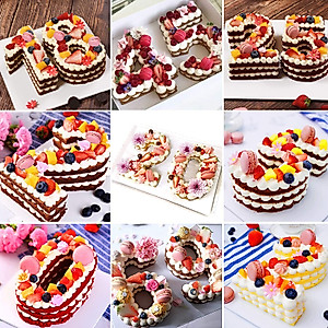 Ducodocu Silicone Number Cake Pan Large 3D Number Cake Mold Baking Forms Novel Cake Tins DIY Baking Mold for 1/10th Birthday Wedding Anniversary 10 inch Number of 1&0