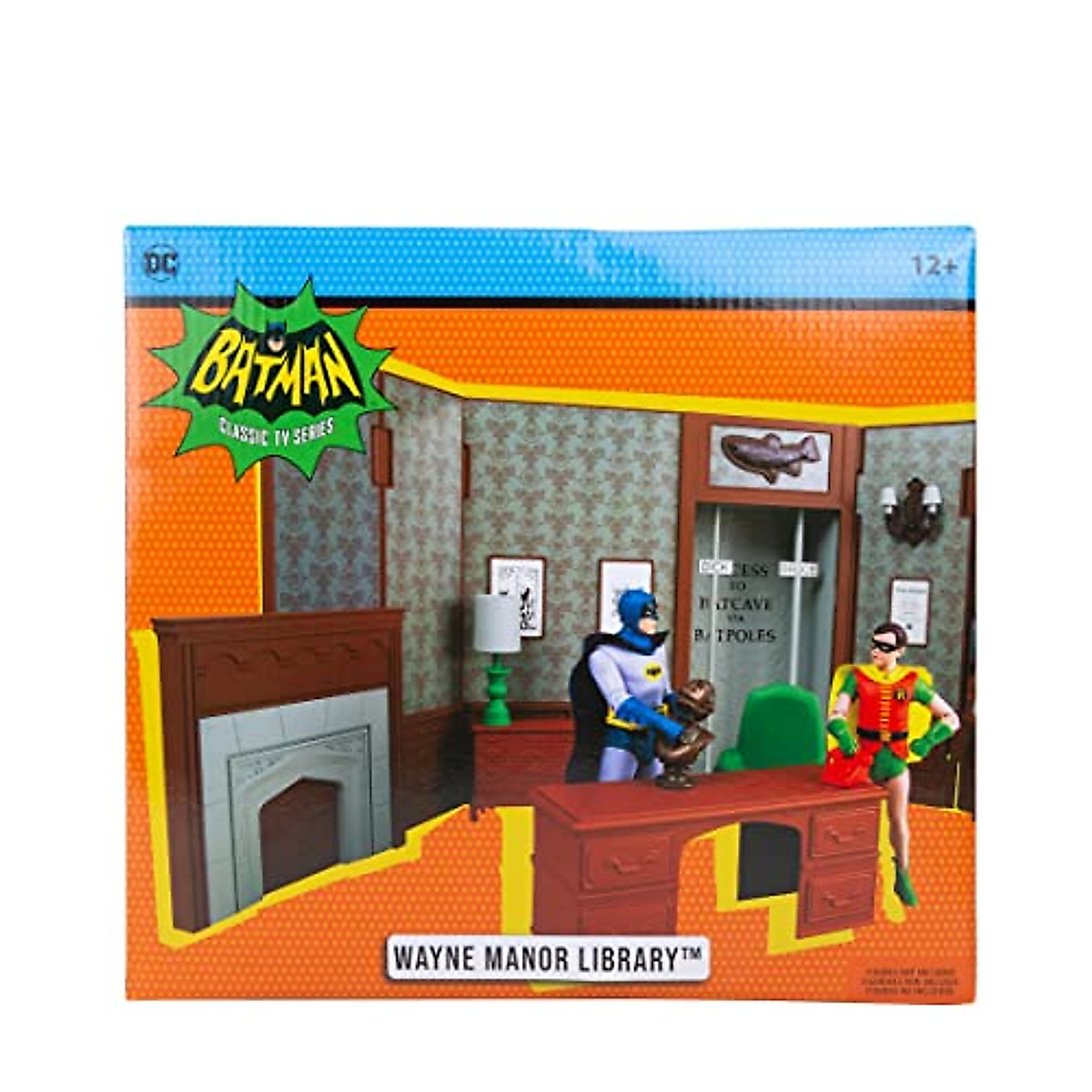 McFarlane Toys - DC Retro Wayne Manor Library (Batman 66') Playset