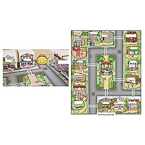 Bee-Bot & Blue-Bot Community Mat - 3D Community Construction Kit - Experiential Learning for Kids - Learn Coding & Geographical Skills - for 3 Years and Above Children - Perfect Teaching Tool