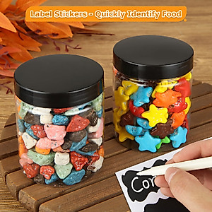 40PCS Plastic Jars with Lids 8oz Empty Plastic Containers with Lids Clear Small Containers Storage Jars Small Containers Storage Jars for Storing Dry Food Makeup Slime Honey Jam