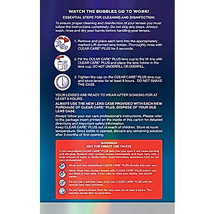 Clear Care Plus Cleaning Solution with Lens Case, Twin Pack, Multi, 12 Oz, Pack of 2