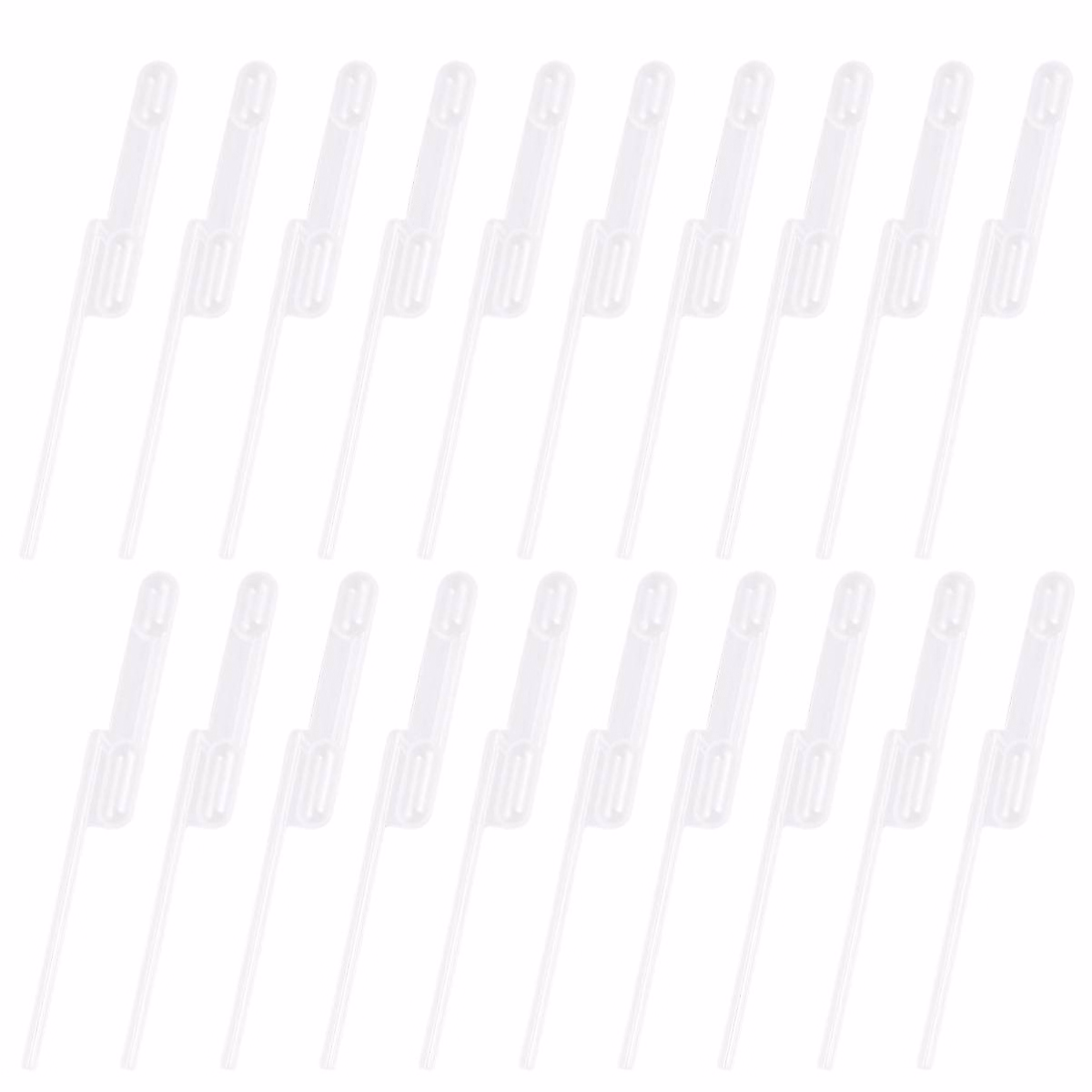 Balacoo 50 Packs Plastic Transfer Pipettes - 0.1 ML Pipettes Disposable Dropper, Plastic Eye Dropper Set for Essential Oils, Liquid, Makeup Tool (White)