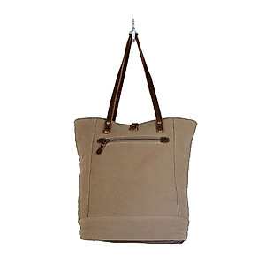 Myra Bag Polychromatic Tote Bag Upcycled Cotton & Leather S-2808