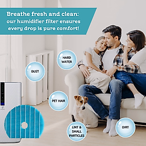 Nispira Premium Humidification Replacement Filter Compatible with Sharp Air Purifier Humidifier KC-850U KC-860U. Compared to Part FZ-C100MFU, 2 Filters