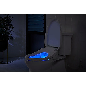 KOHLER 8298-CR-0 C3-455 Elongated Bidet Toilet Seat, Heated Bidet, Bidets for Existing Toilets with Remote Control, White