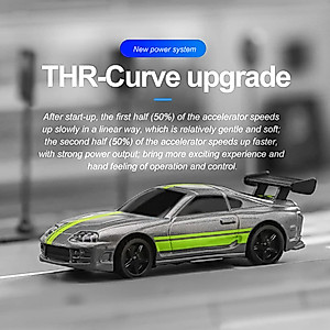 havcybin 1:76 Turbo Racing Scale RC Sport Car, Table Racing Remote Control Mini Model Car Full Proportional RTR Kit Toys (C73grey)