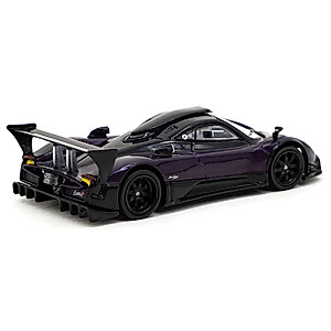 Pagani Zonda R Viola PSO Metallic and Black Global64 Series 1/64 Diecast Model Car by Tarmac Works T64G-TL015-PU