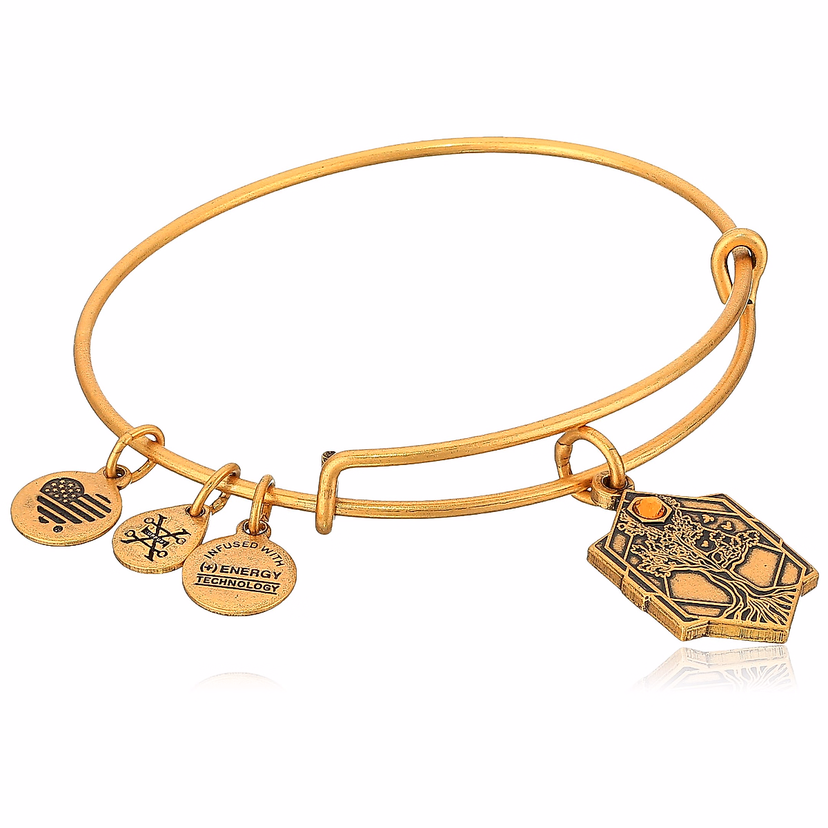 Alex and Ani Tree of Life IV Rafaelian Gold Bangle Bracelet