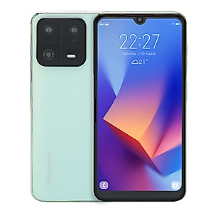 Vikye 6.3 Inch Ultra HD Screen 4GB RAM 64GB ROM 8MP and 24MP Camera Face Recognition 3G WiFi GPS Mobile Phone for Android 12 US Plug 100V to 240V (Green)