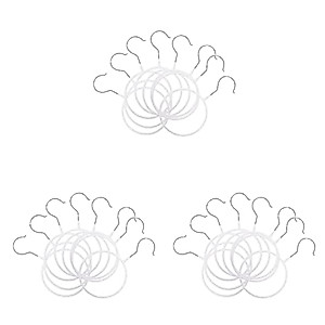 Cabilock 24pcs Circle Shawls Organizing Steel and for Organizer Hanger Wardrobe Belt Bathroom Save Neckties, Saver Pashminas Scarves, Clothes White Non Rack Scarf Clo Accessories