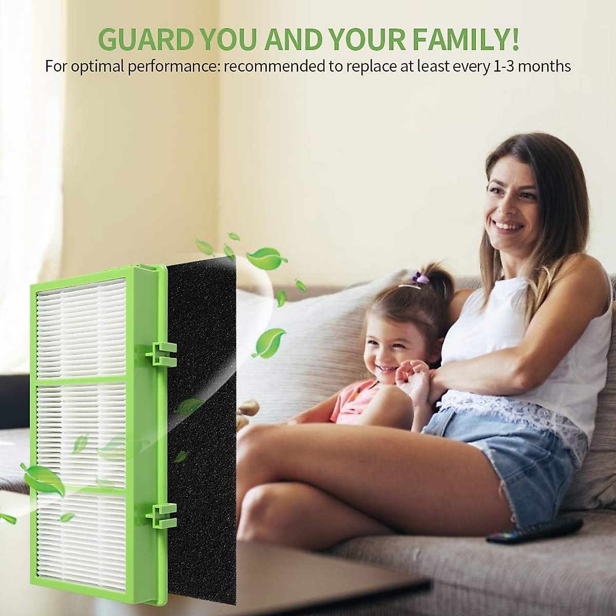 Gazeer True HEPA Replacement Filters for Holmes Aer1 Series Total Air Filter for HAPF300AH-U4R and HAP242-NUC(6 Pcs HEPA Filters + 8 Pcs Pre Filters)