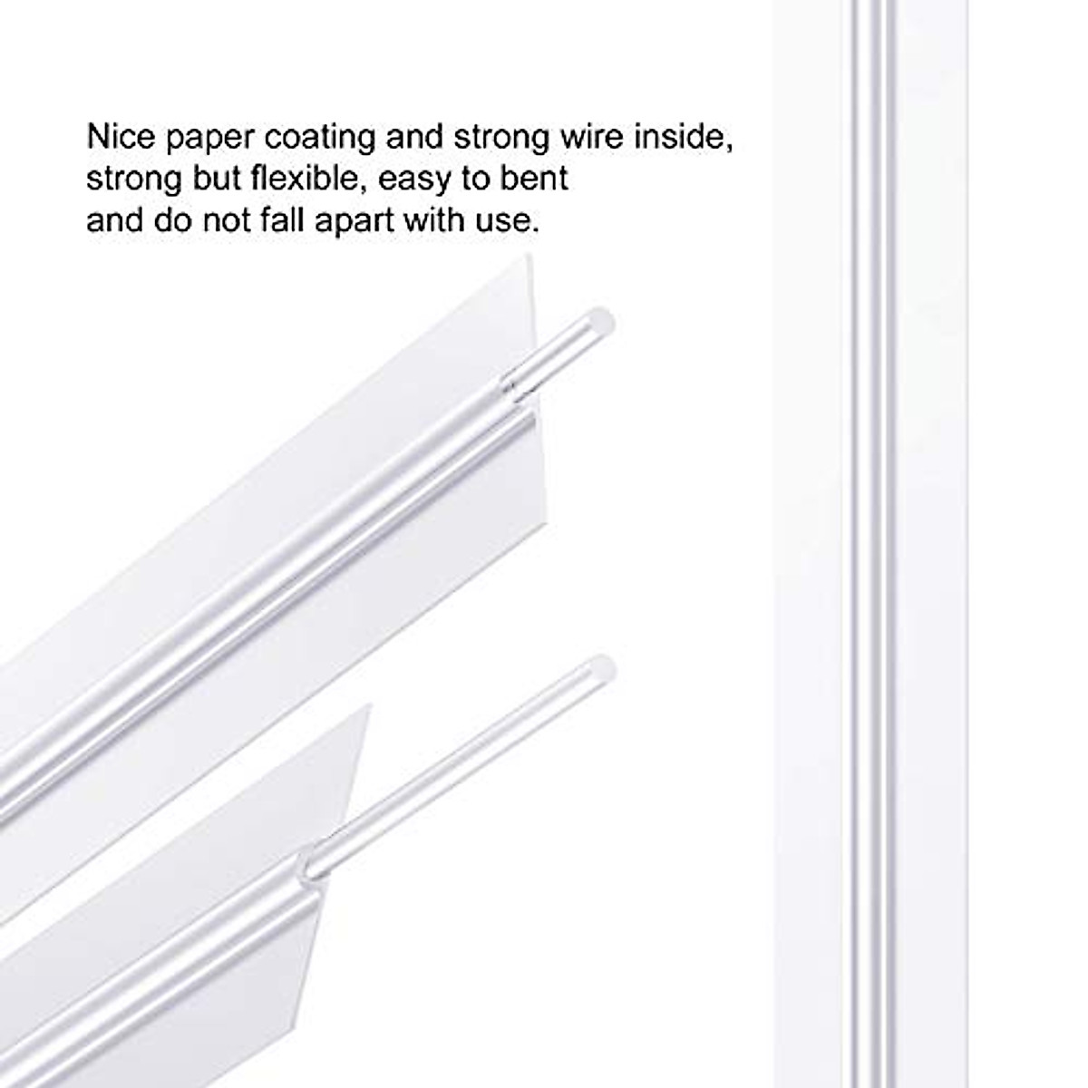 White Paper Twist Ties 100 Pcs 5" Reusable Bread Ties Twisty-ties White Twist Ties Bag Ties Twist Ties for Bags Bread Wire Ties Reusable Twist Tie for Party Cello Candy Bread Coffee Bags Cake Pops