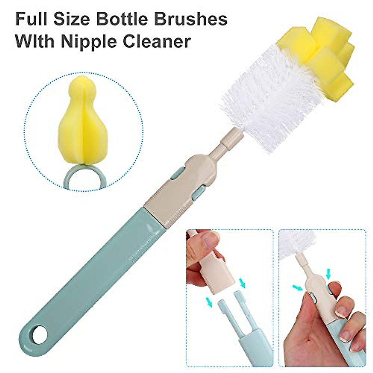 Baby Bottle Drying Rack for Travel, GearRoot Dryer Holder for Bottles, Teats, Cups, Pump Part, Portable Drying Rack for Working Mom, Visit Families, Friends or Camping with Baby