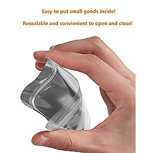 7.1x10.2" Candy Bags, 100PCS Stand Up Aluminum Foil Bags,Smell Proof Bags,Reclosable Airtight Foil Bags,Reusable Food Pouches Bags with Zip Lock,Sealable Treat Bags for Snacks Beans Coffee Dry Fruit