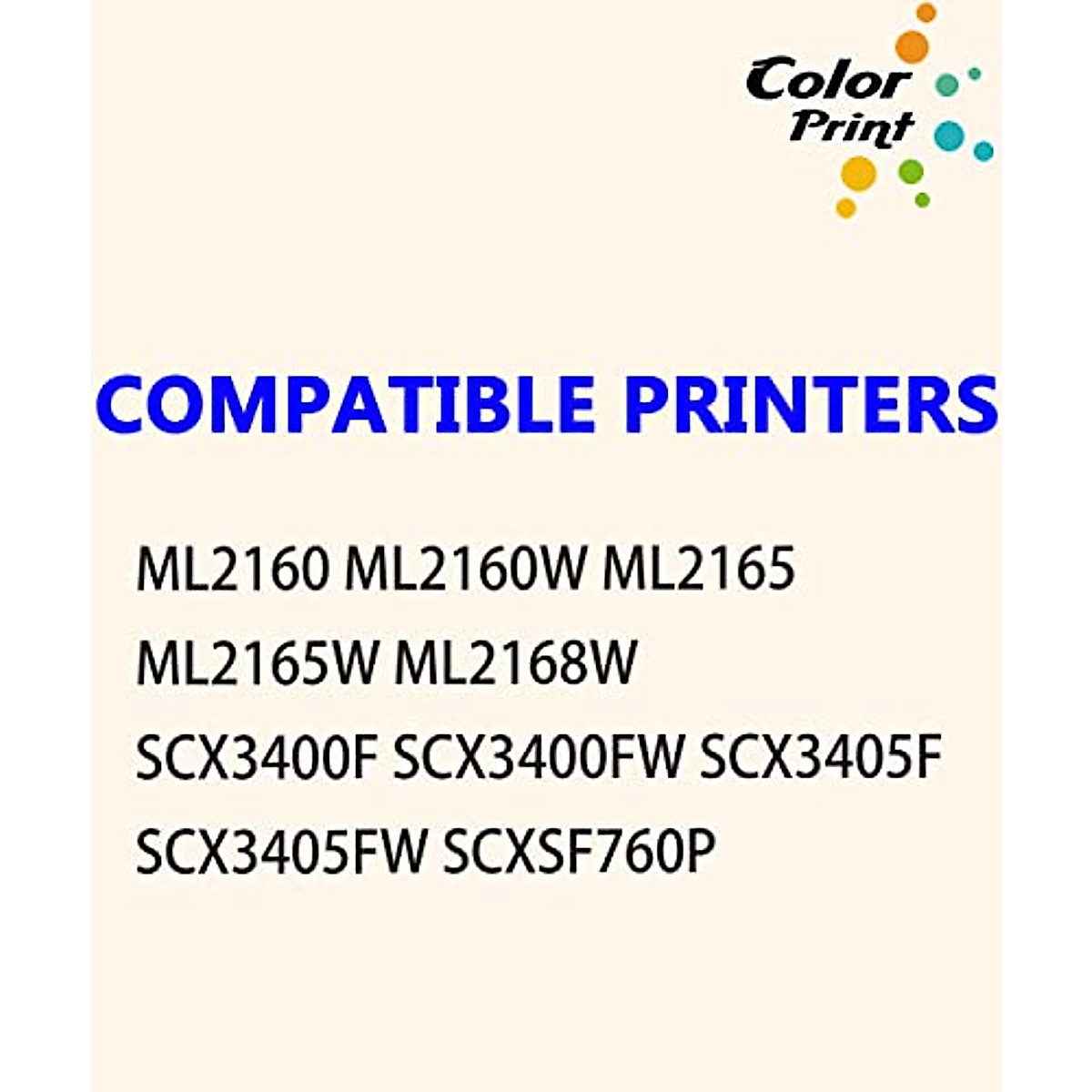 COLOR PRINT Compatible MLT-D101S Toner Cartridge Replacement for Samsung 101S MLTD101S D101S for ML-2166W ML-2160 ML-2165 SCX-3405W ML-2165W SCX-3405FW SCX-3400 SF-760P 3405FW Printer (1-Pack, Black)