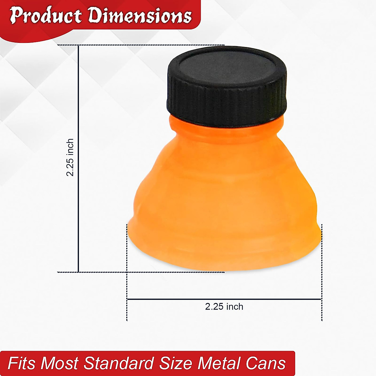 HOME-X Plastic Soda Can Cap, Reusable Soda Can Drink Lids, Colorful Covers for Soft Drinks, 2 ¼" Diameter x 2 ¼ “ H, Set of 6, Multi Colors