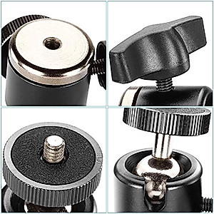 Neewer® Aluminum Alloy 360 Degree Rotating Swivel Mini Ball Head with 1/4" 3/8" Thread Base Mount for DSLR Camera Like Canon,Nikon,Sony/Camcorder/iPhone 6s/6/5S/5/4S/4,Gopro HD Hero 1/2/3/3+/4