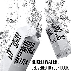 Boxed Water 16.9 oz. (12 Pack) – Purified Drinking Water in 92% Plant- Based Boxes – 100% Recyclable, BPA-Free, Refillable/Reusable Cartons – More Sustainable than Plastic Bottled Water