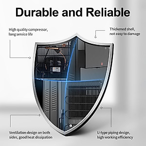 Top Loading Water Cooler Dispenser Hot Cold & Cool Water Dispenser for 3 or 5 Gallon Bottles, Child Safety Lock, Simple Quite Design, Ideal for Home, Office, Living Room