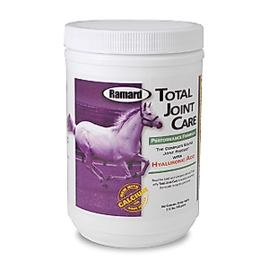 Ramard Total Horse Joint Care Supplements w/Glucosamine, Chondroitin, Chondroitin Sulfate, Vitamin C, & Hyaluronic Acid | Equine Treat & Supplements Supplies | Support for Joints & Tissue 1.12 lbs Jar