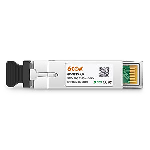 10Pack 10GBase-LR SFP+ Transceiver, 10G LC Single Mode Module for Cisco SFP-10G-LR, Meraki MA-SFP-10GB-LR, Ubiquiti UF-SM-10G, Mikrotik, D-Link, Supermicro, Netgear DDM, 1310nm, 10km